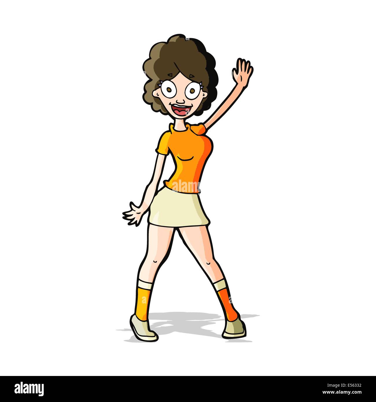 cartoon woman dancing Stock Vector Image & Art - Alamy