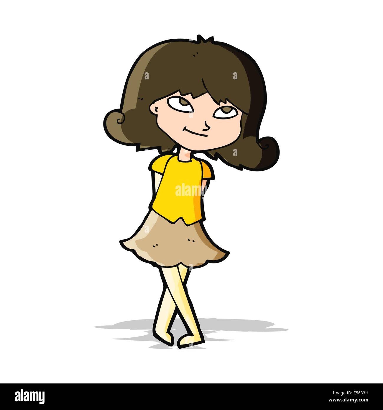 cartoon clever girl Stock Vector Image & Art - Alamy