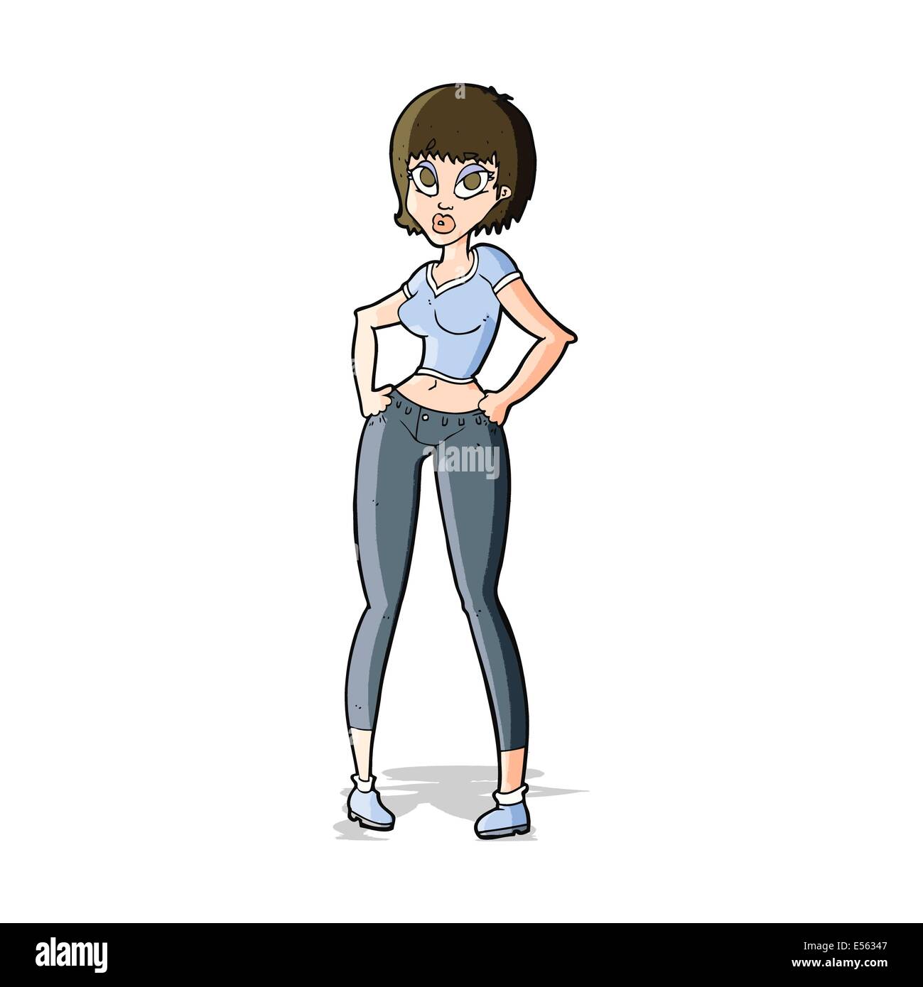 cartoon pretty woman Stock Vector Image & Art - Alamy