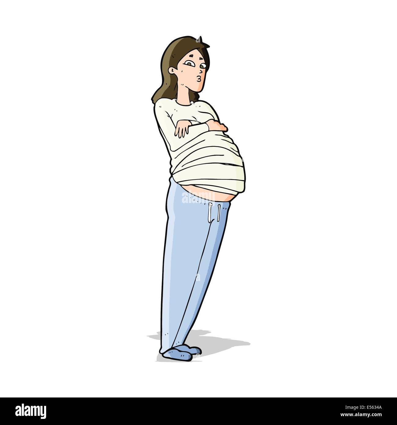 cartoon pregnant woman Stock Vector Image & Art - Alamy