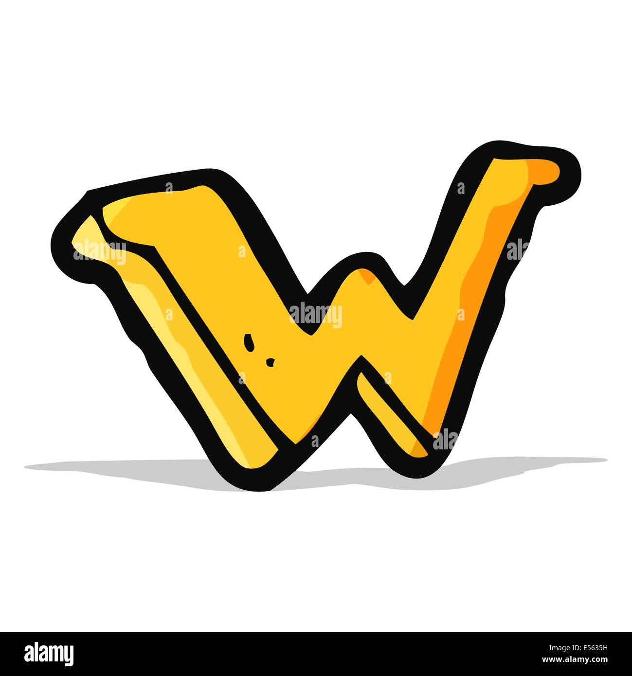 cartoon letter W Stock Vector Image & Art - Alamy