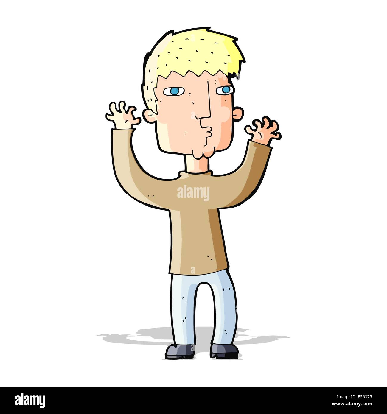 cartoon anxious man Stock Vector Image & Art - Alamy