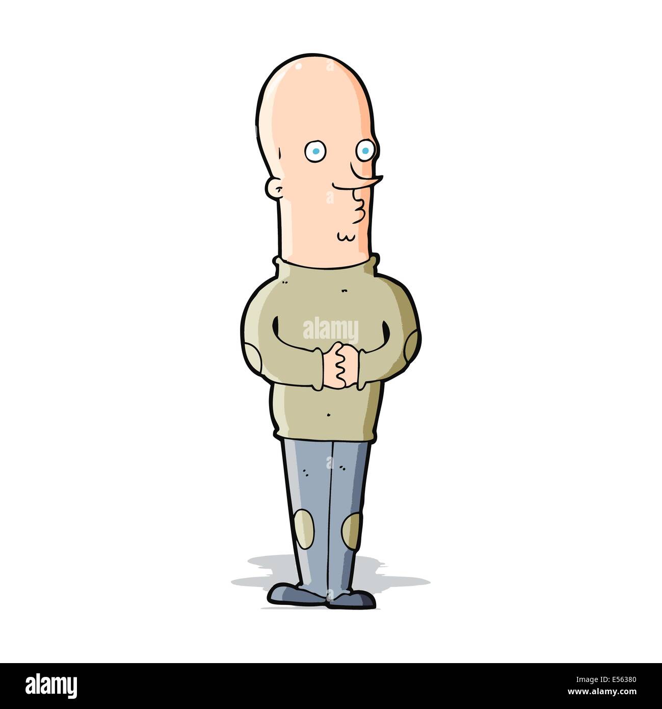 cartoon funny bald man Stock Vector Image & Art - Alamy