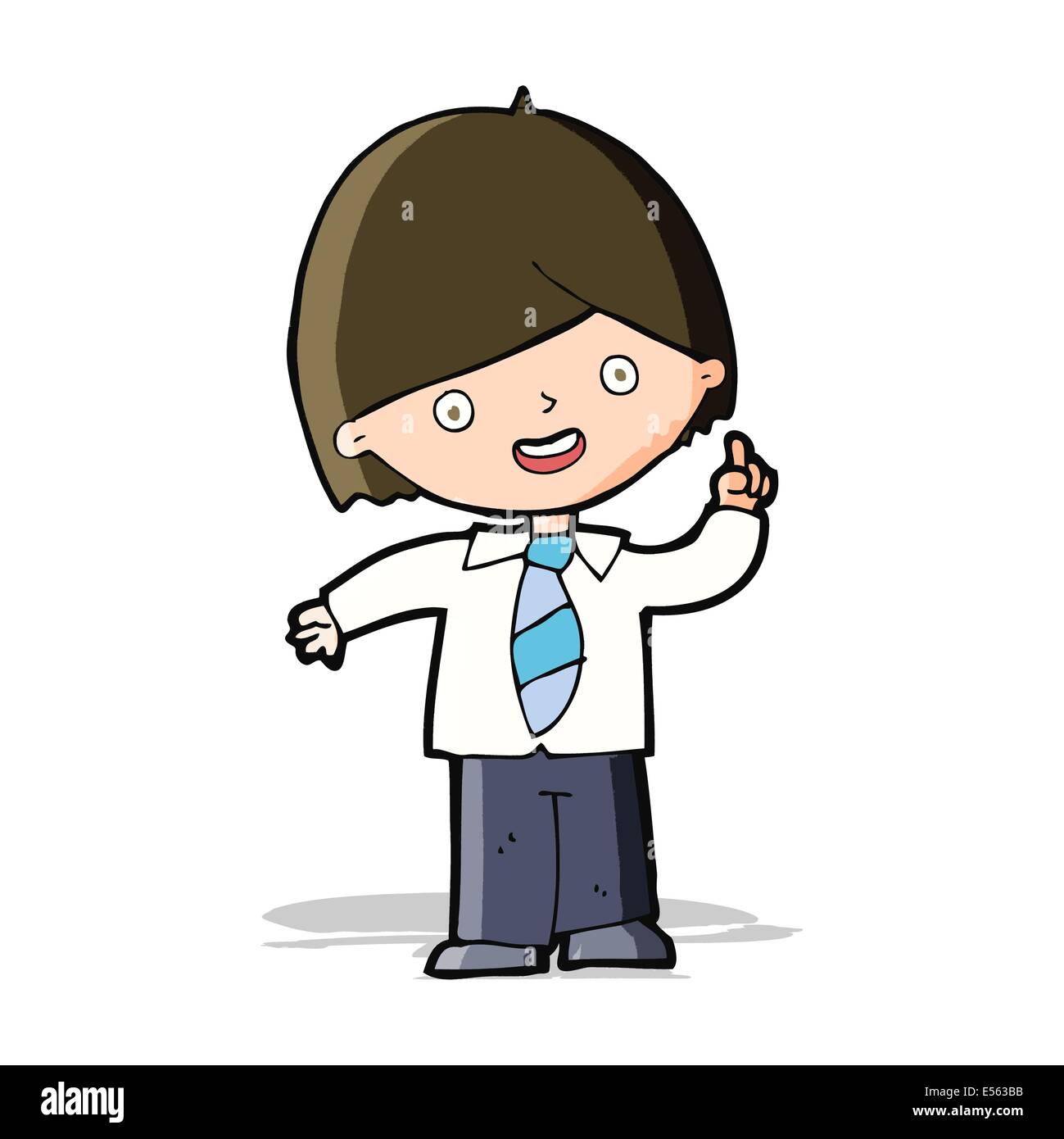 cartoon school boy answering question Stock Vector Image & Art - Alamy