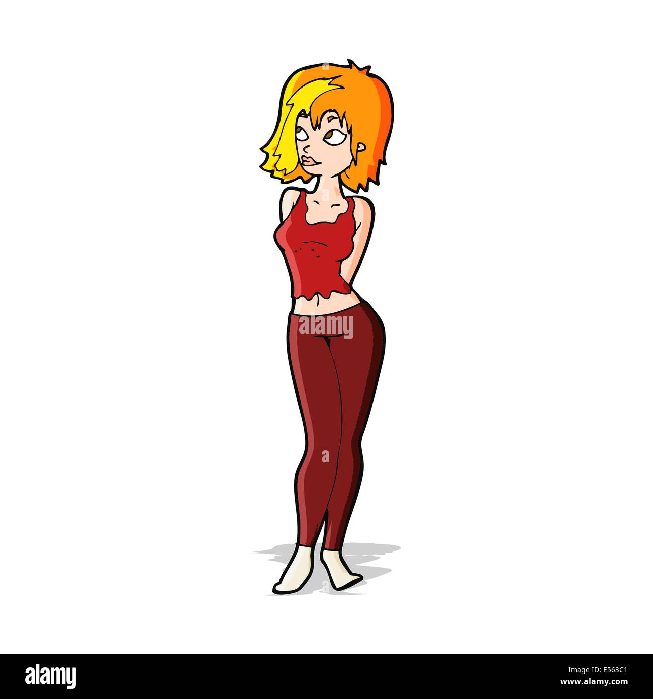 cartoon attractive girl Stock Vector Image & Art - Alamy