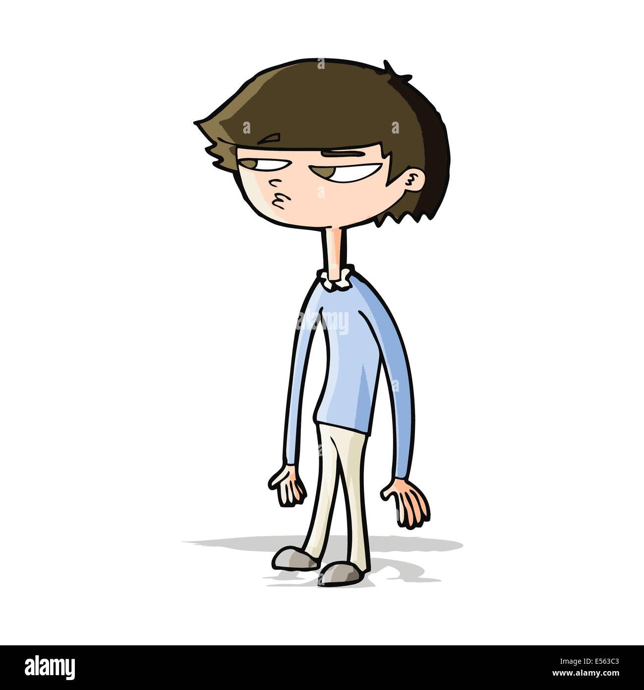 cartoon suspicious boy Stock Vector Image & Art - Alamy