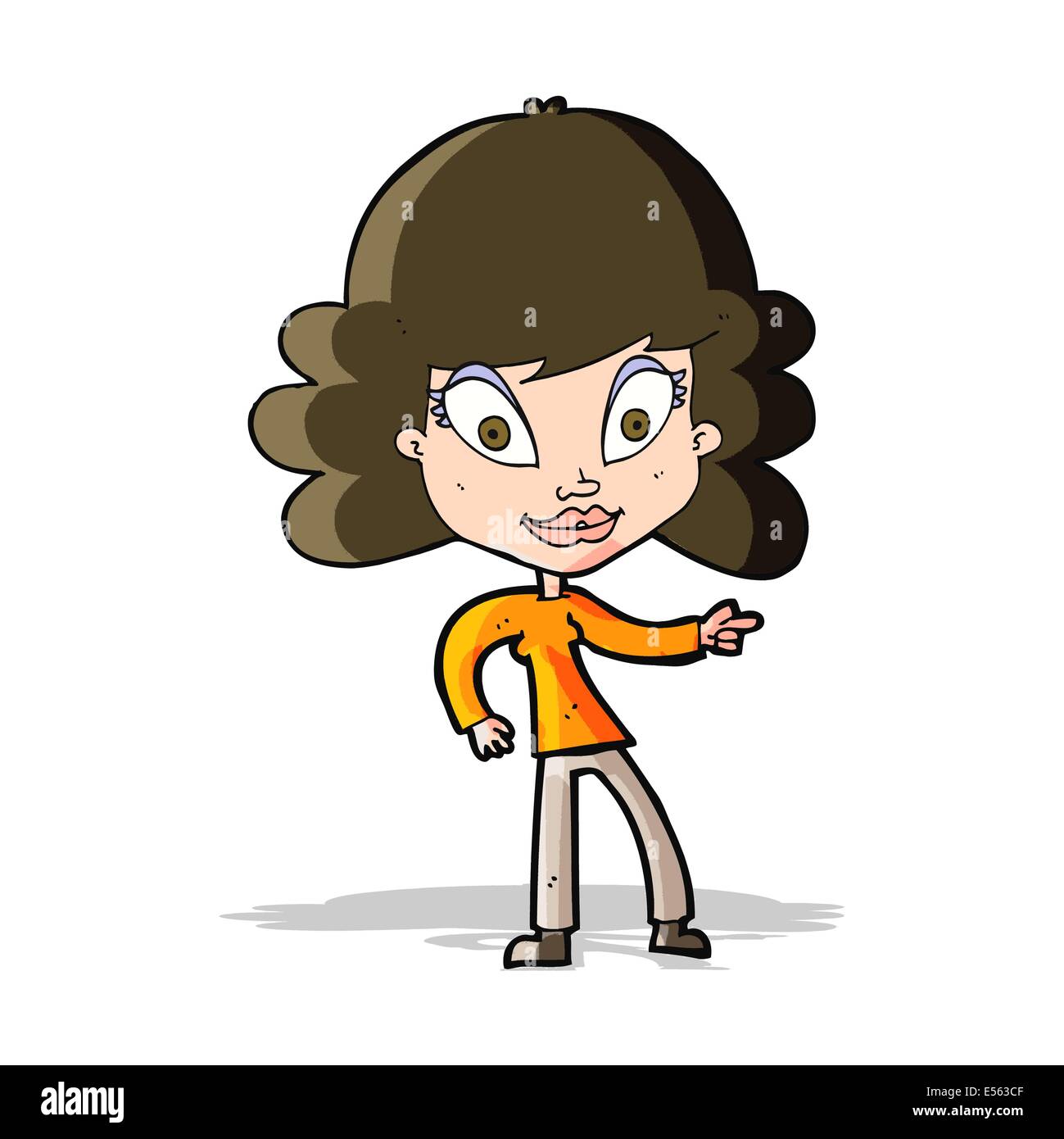 cartoon woman pointing Stock Vector Image & Art - Alamy
