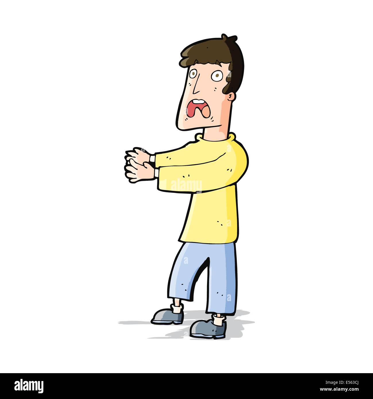 cartoon terrified man Stock Vector Image & Art - Alamy
