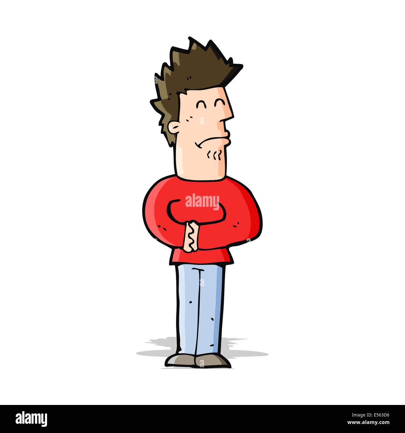 cartoon nervous man Stock Vector Image & Art - Alamy