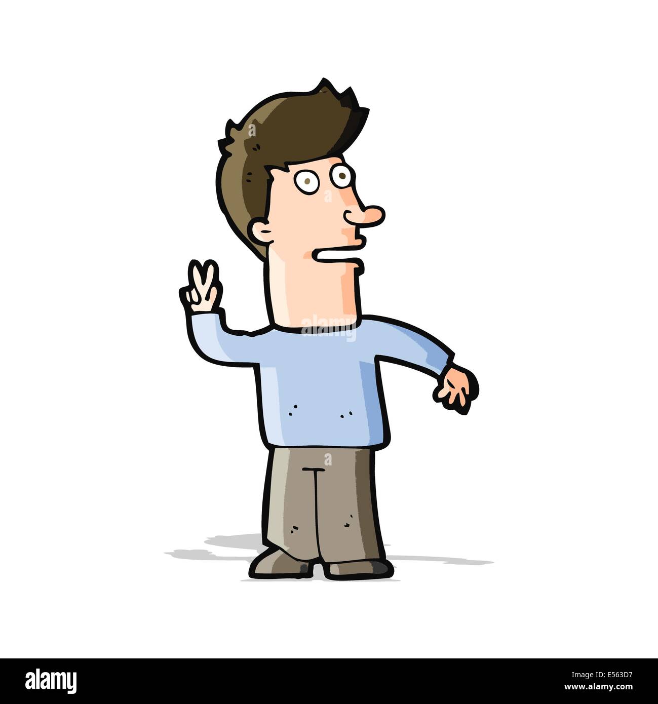 cartoon man making peace sign Stock Vector Image & Art - Alamy