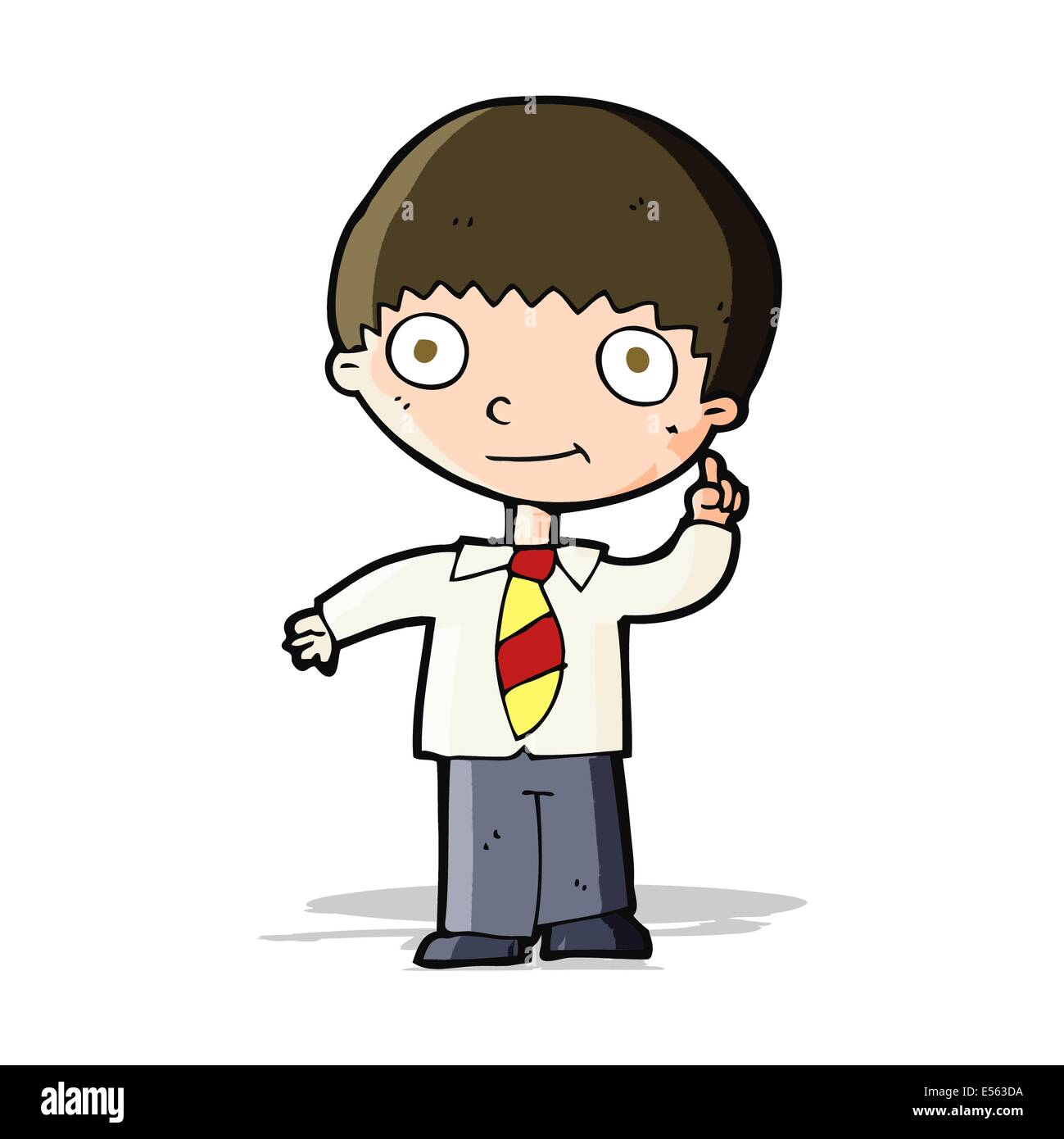 cartoon school boy with idea Stock Vector Image & Art - Alamy