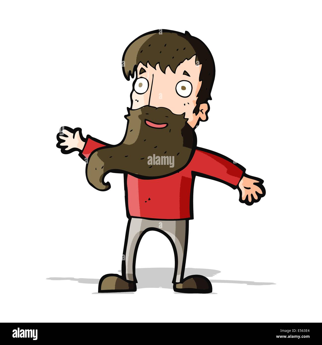 Cartoon man beard waving Cut Out Stock Images & Pictures - Alamy