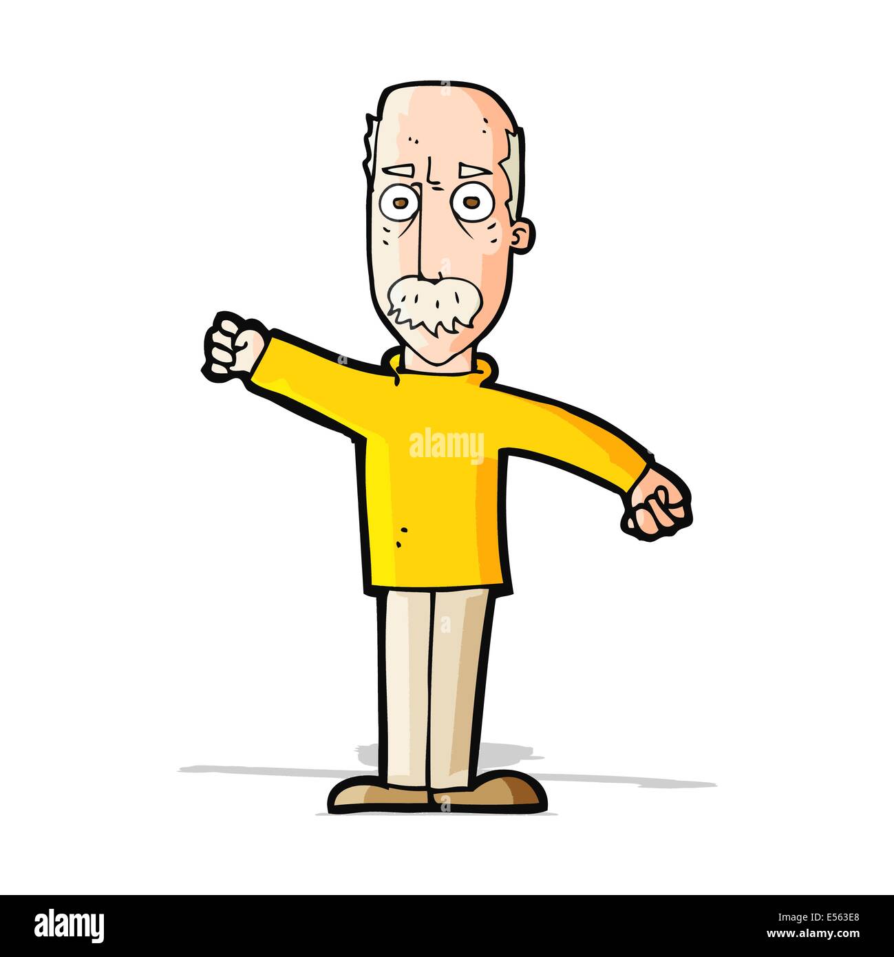 cartoon angry old man Stock Vector Image & Art - Alamy