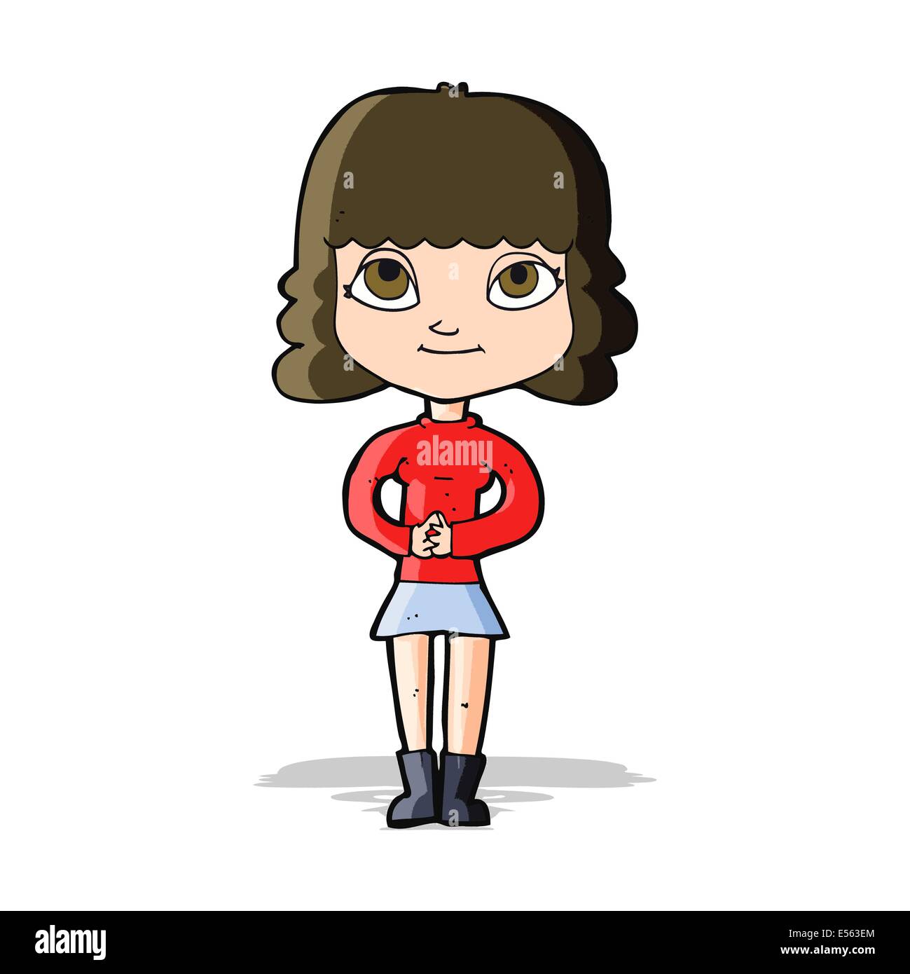 cartoon happy woman Stock Vector Image & Art - Alamy