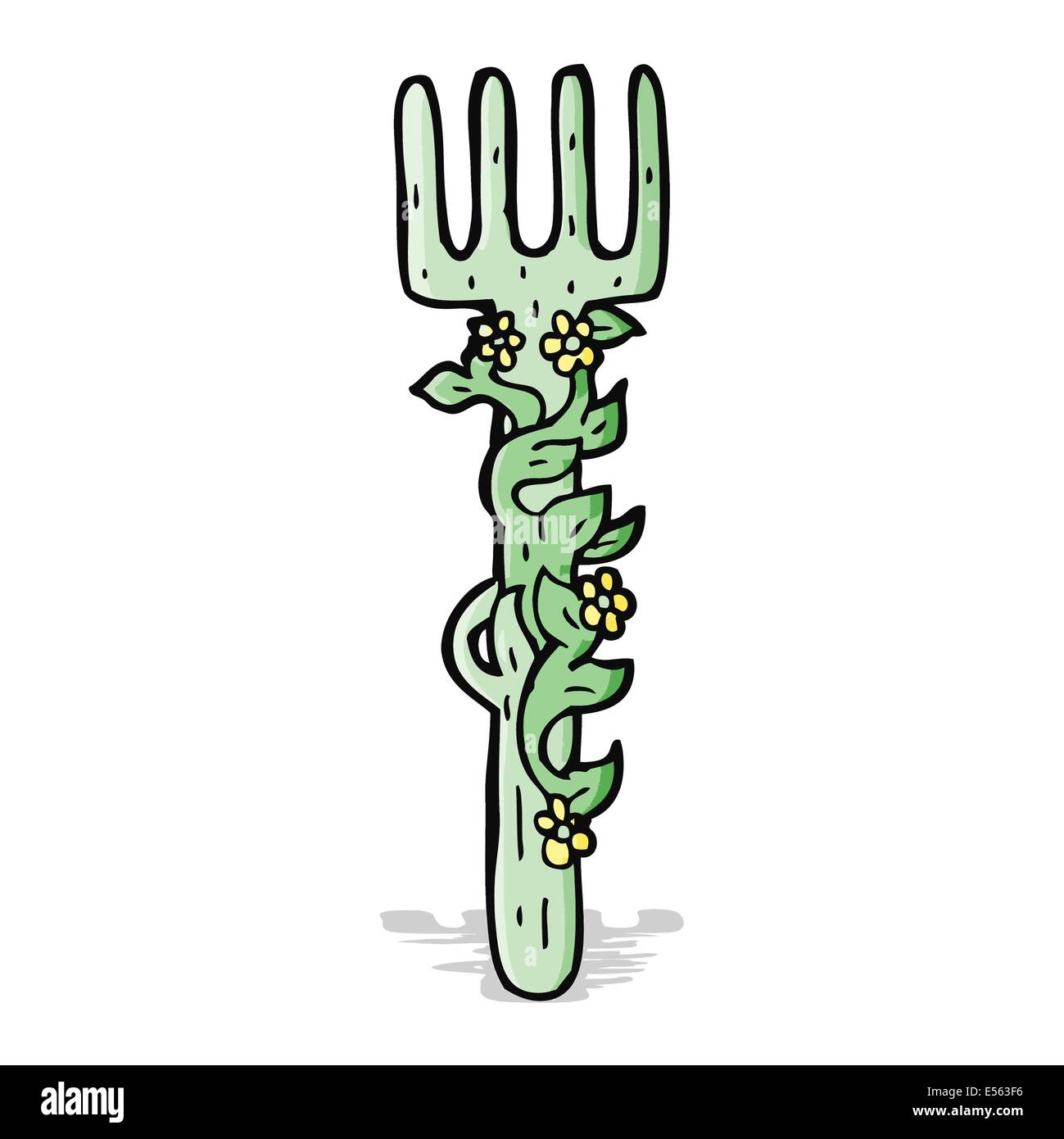 cartoon ornate wooden fork Stock Vector Image & Art - Alamy