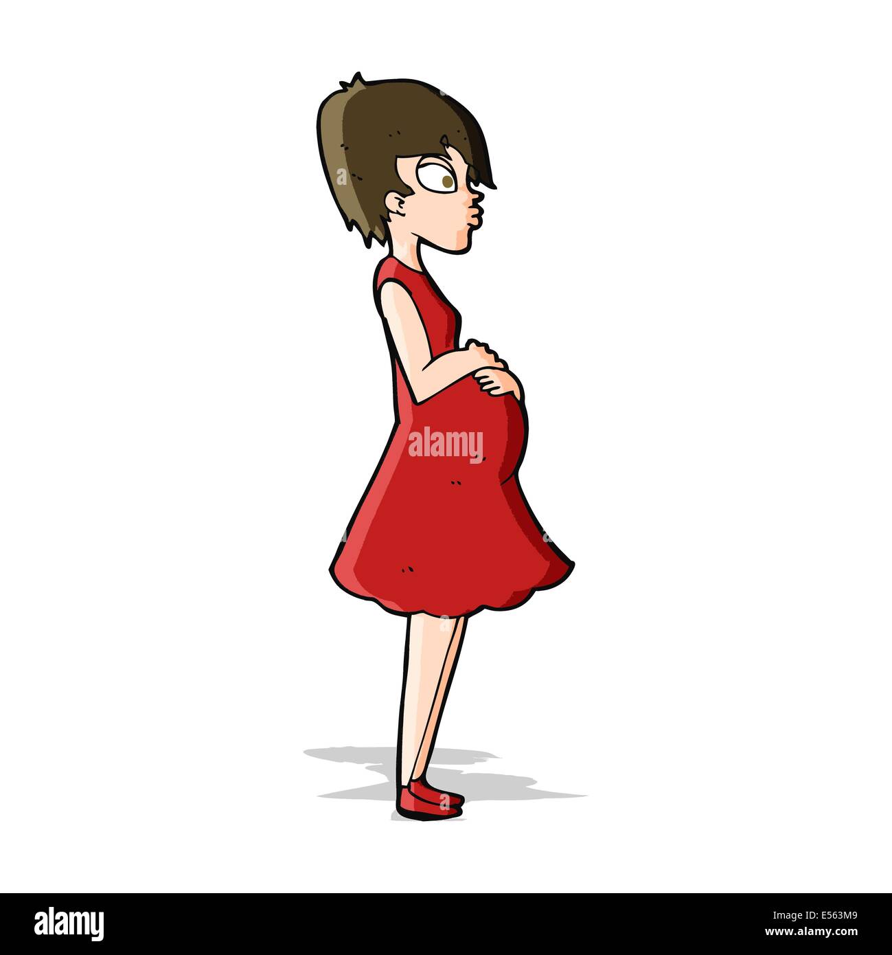 cartoon pregnant woman Stock Vector Image & Art - Alamy
