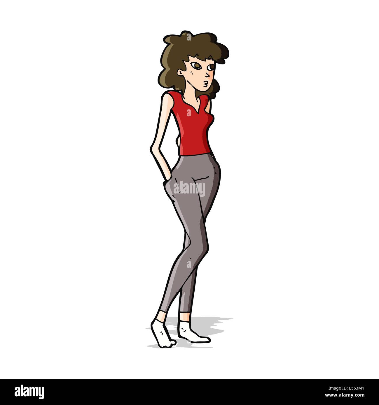 cartoon pretty woman Stock Vector Image & Art - Alamy