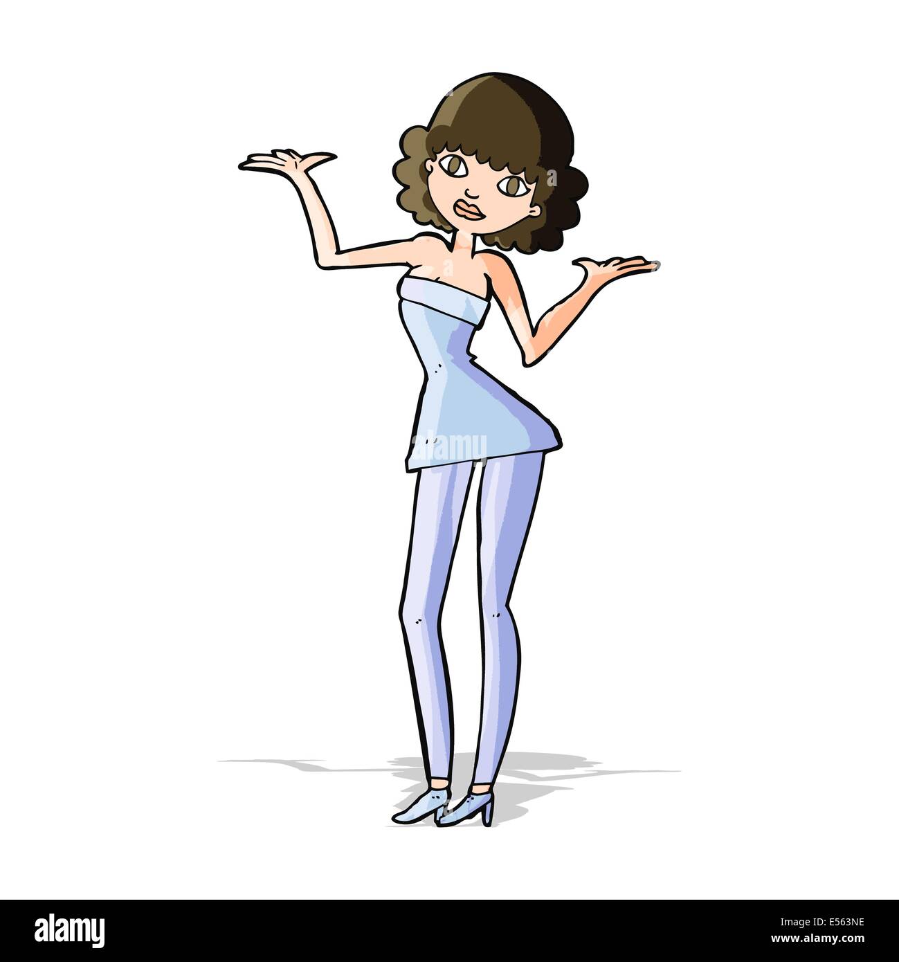 cartoon woman in cocktail dress Stock Vector Image & Art - Alamy
