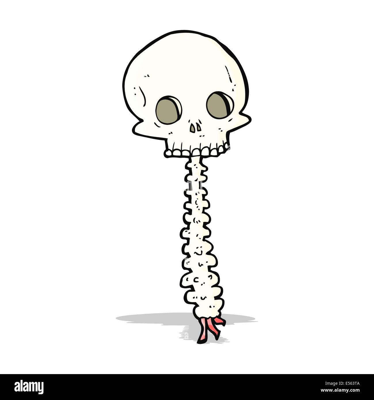 spooky cartoon skull and spine Stock Vector Image & Art - Alamy