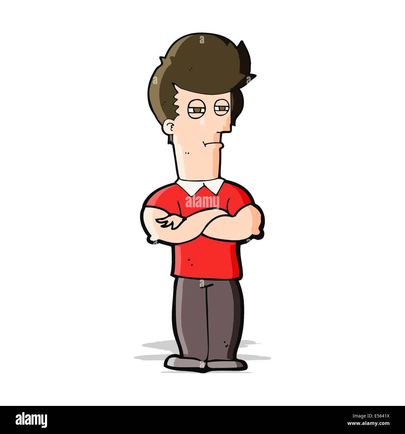 cartoon man with folded arms Stock Vector Image & Art - Alamy