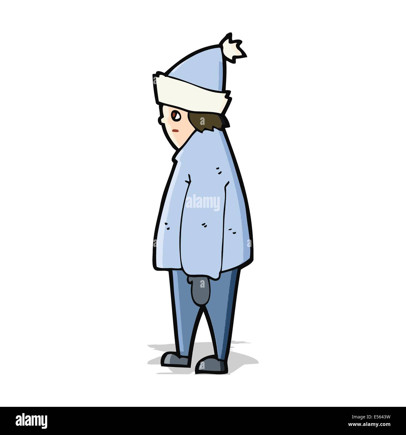 cartoon person in winter clothes Stock Vector Image & Art - Alamy