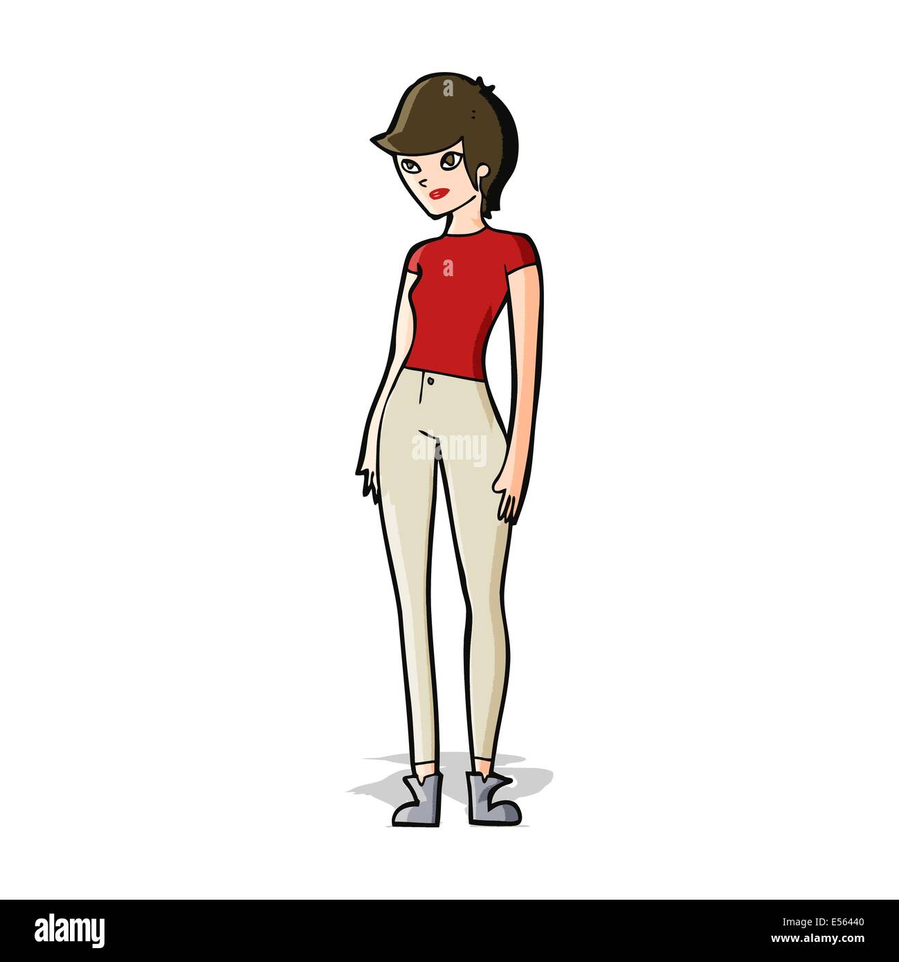 cartoon modern attractive woman Stock Vector Image & Art - Alamy