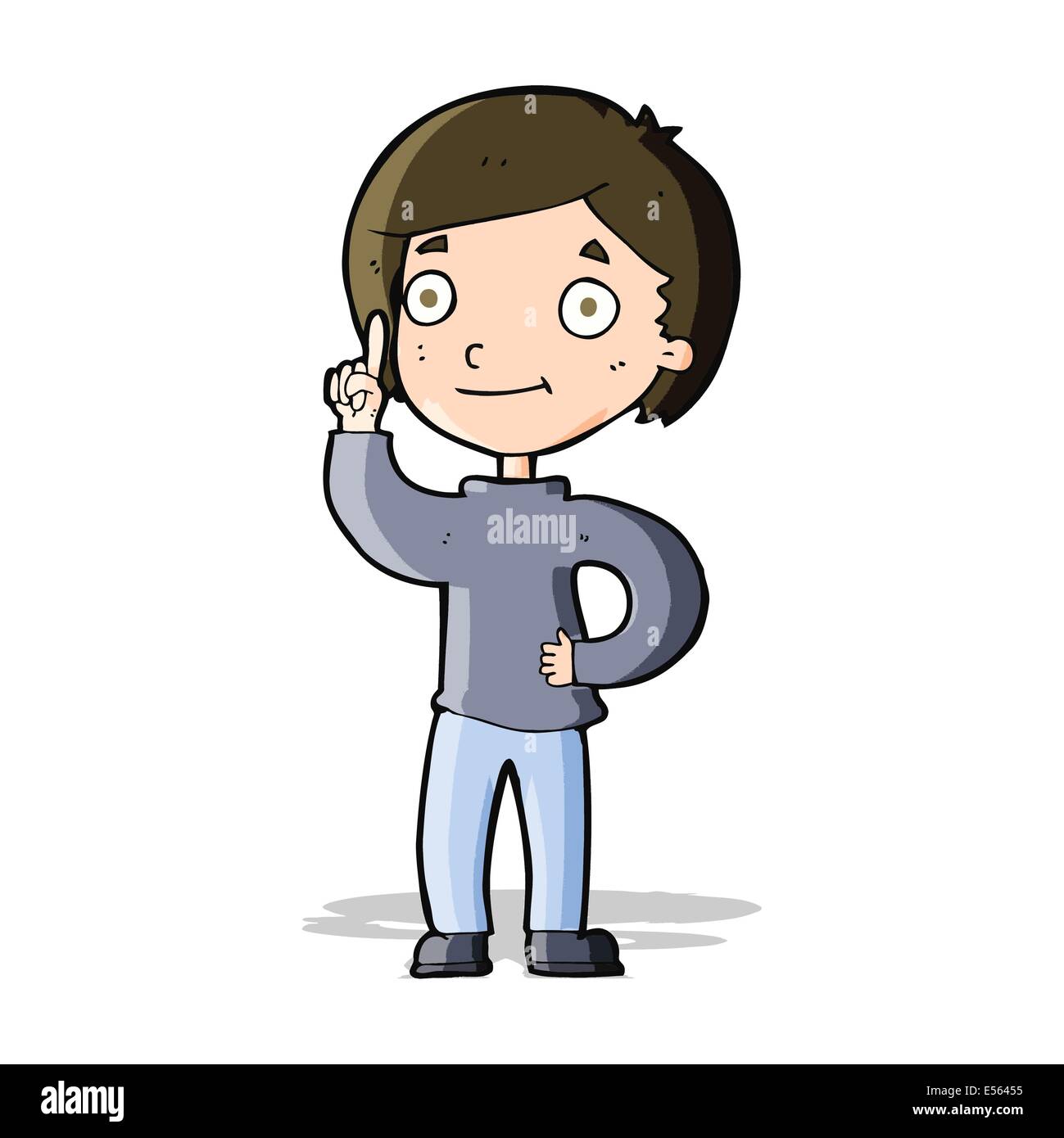 cartoon boy with idea Stock Vector Image & Art - Alamy