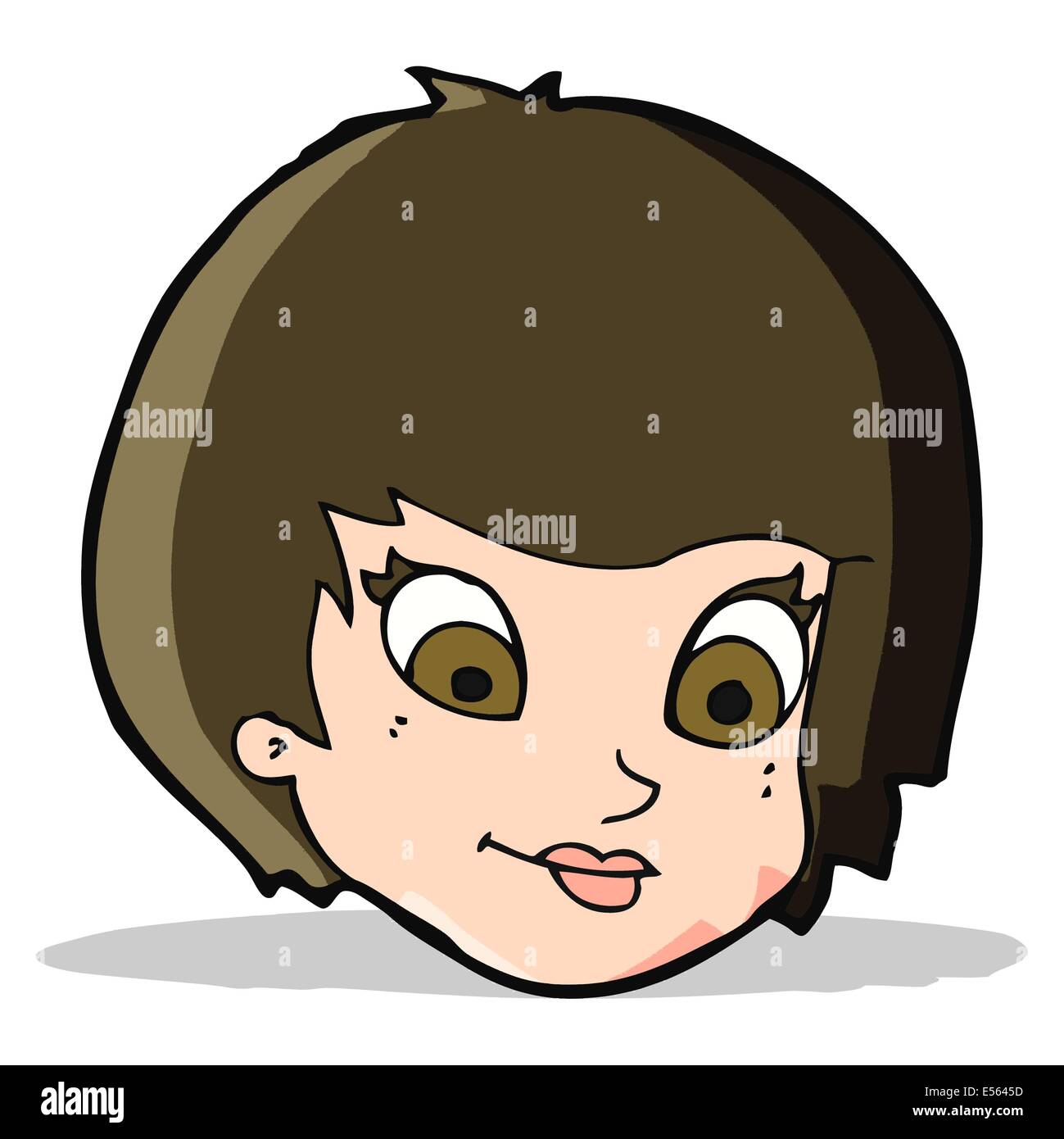 cartoon female face Stock Vector Image & Art - Alamy
