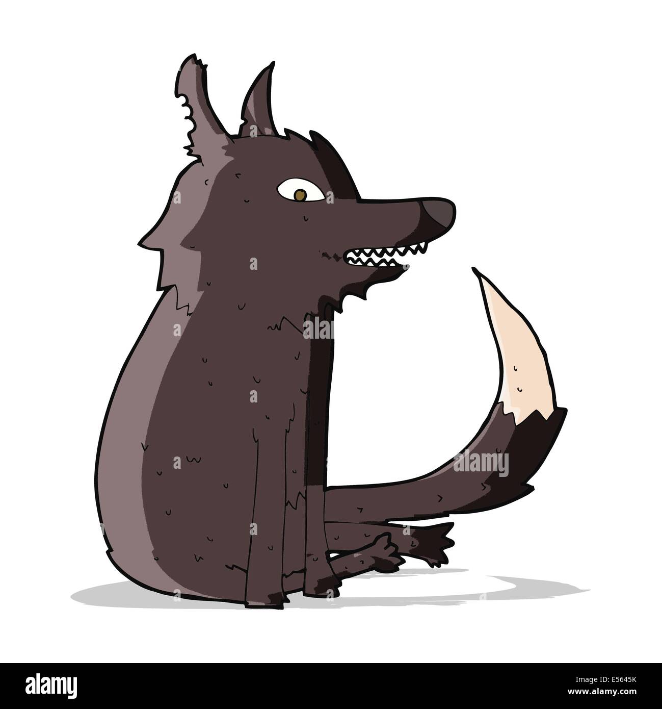 cartoon wolf sitting Stock Vector Image & Art - Alamy