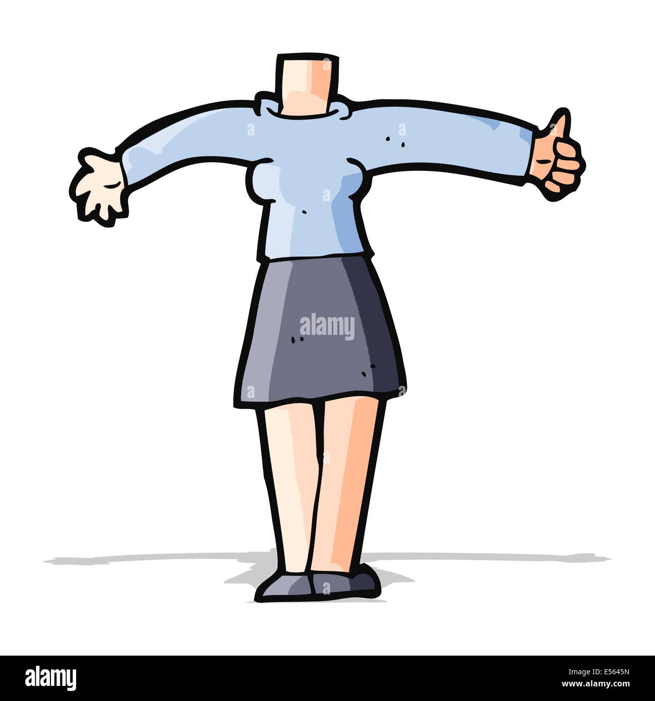 cartoon female body (add photos or mix and match cartoons Stock Vector ...