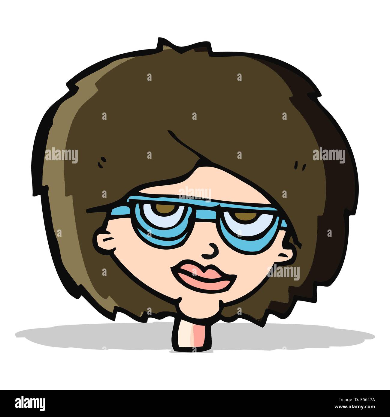 cartoon woman wearing spectacles Stock Vector Image & Art - Alamy