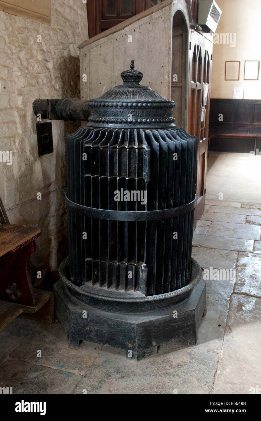 A heater in St. Margaret`s Church, Crick, Northamptonshire, England, UK ...