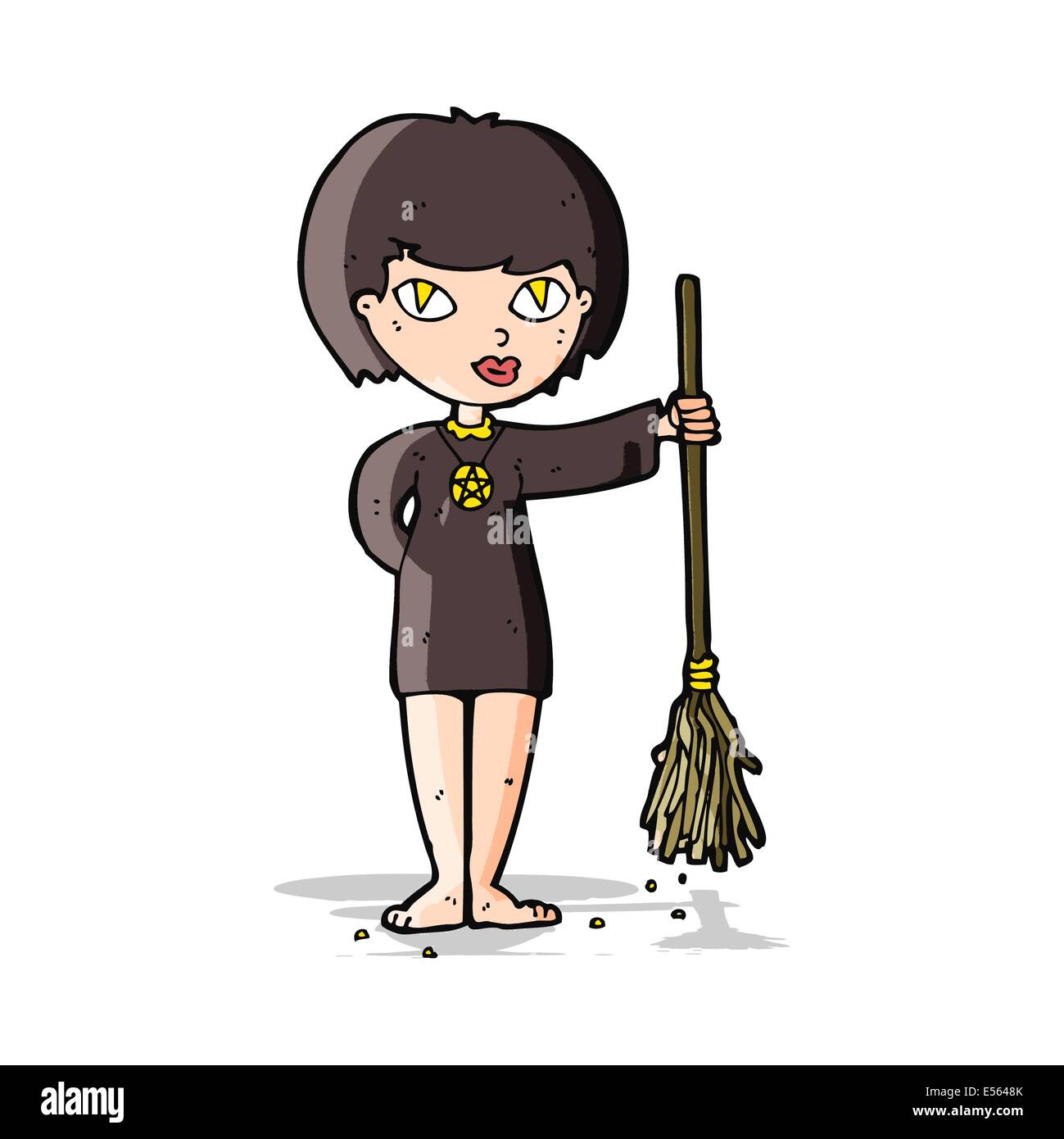 cartoon pretty witch girl Stock Vector Image & Art - Alamy