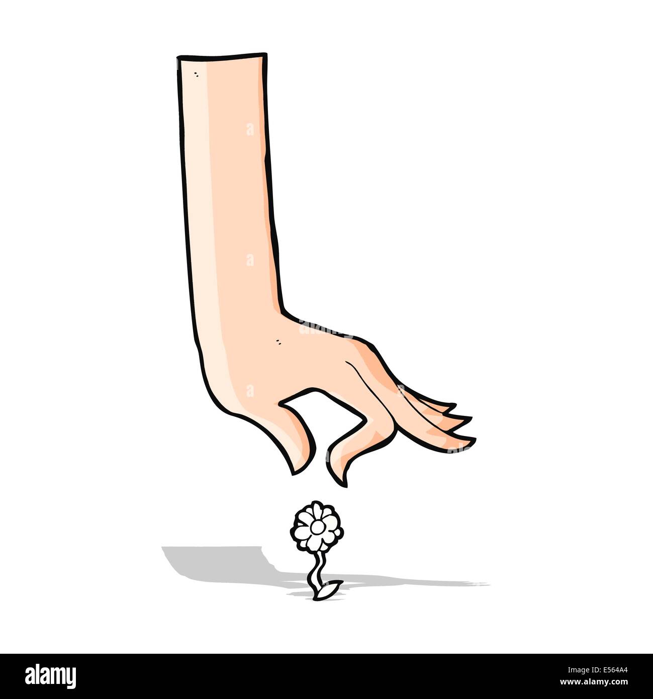 cartoon hand picking flower Stock Vector Image & Art - Alamy