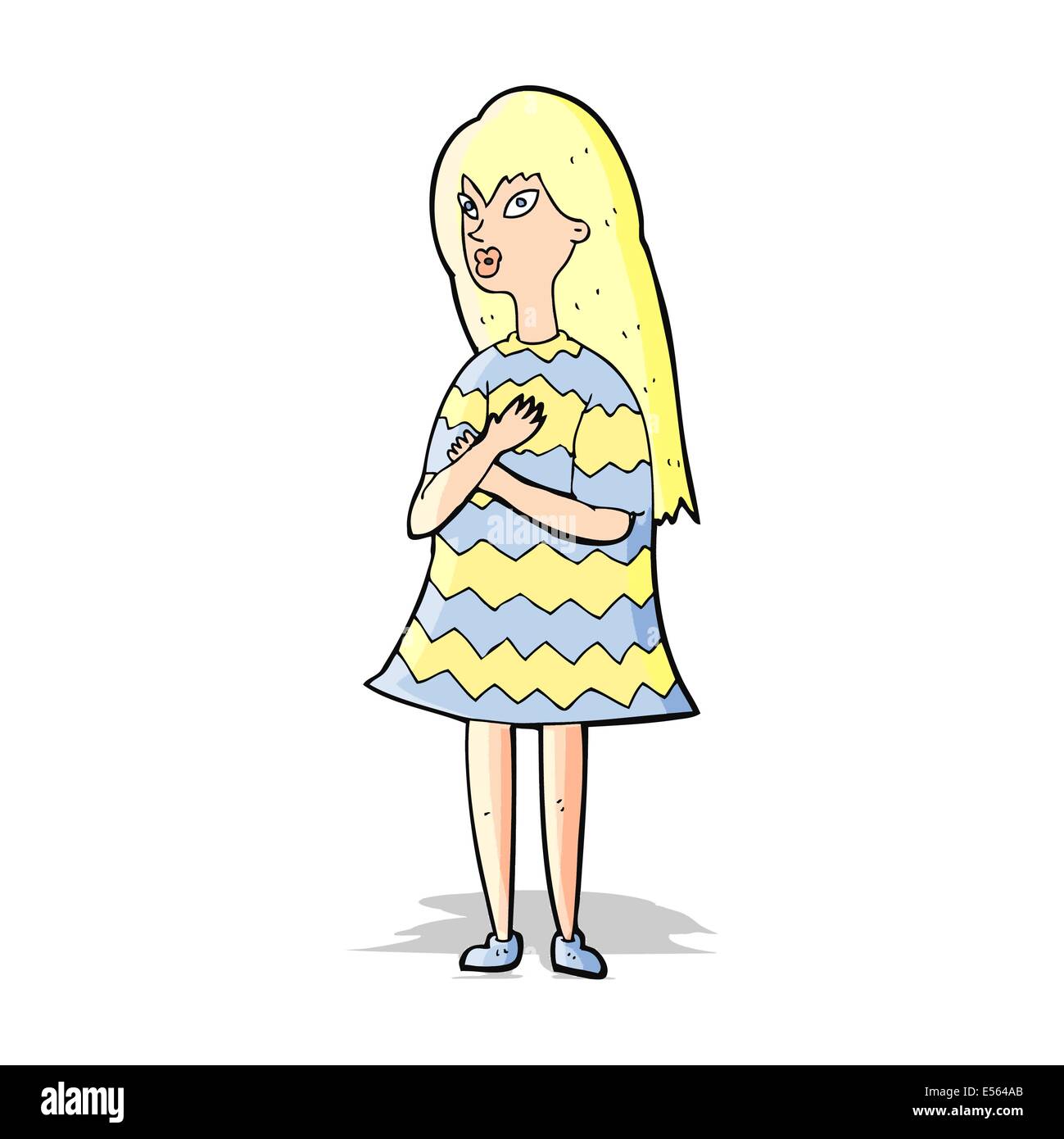 cartoon surprised girl Stock Vector Image & Art - Alamy