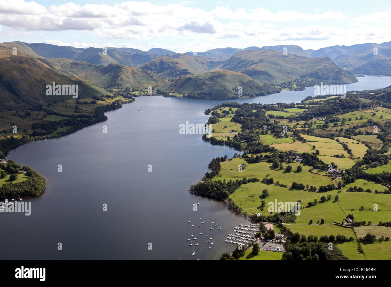 aerial view of Lake Ullswater in the Lake District, UK Stock Photo - Alamy