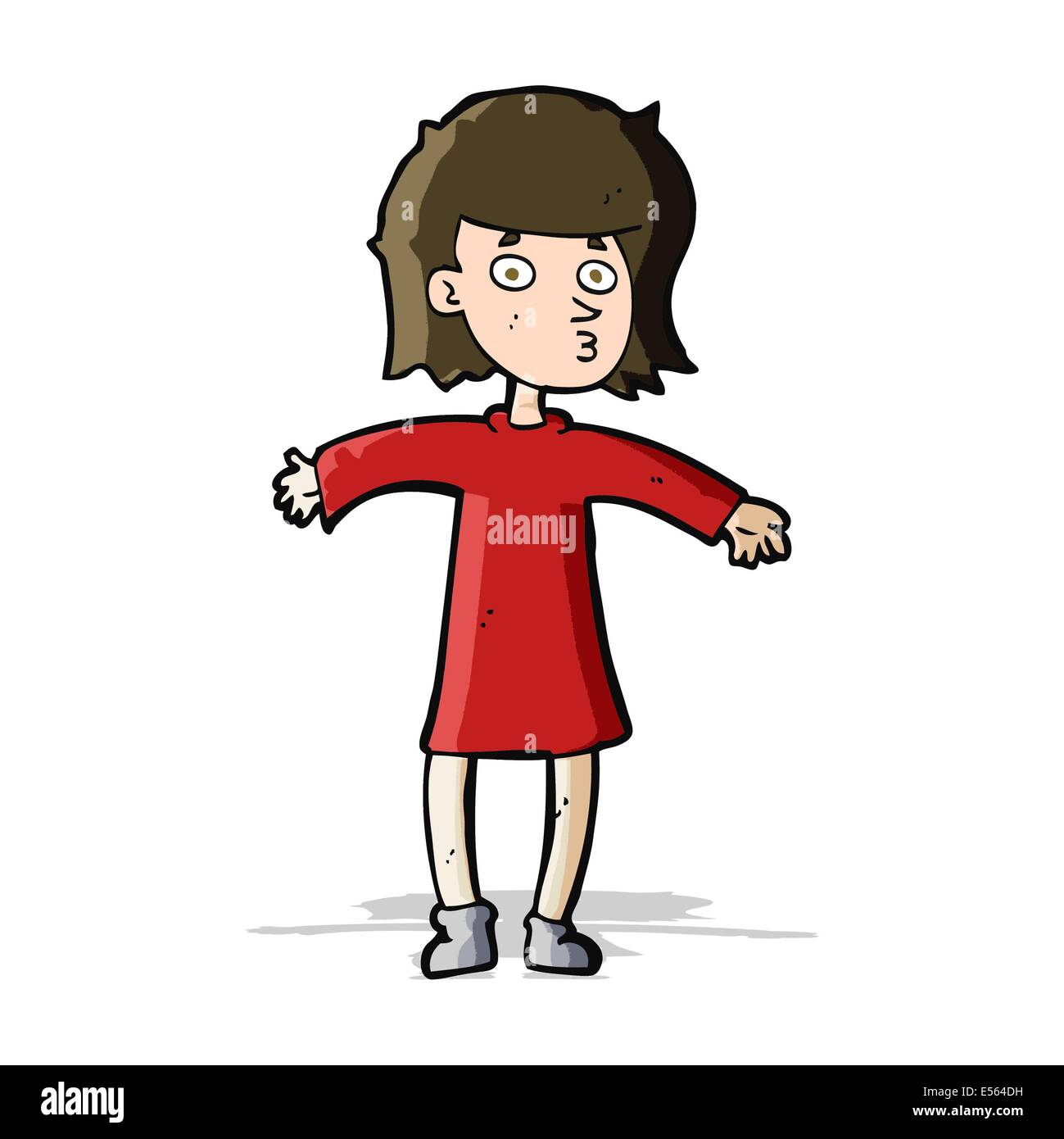 cartoon nervous woman Stock Vector Image & Art - Alamy