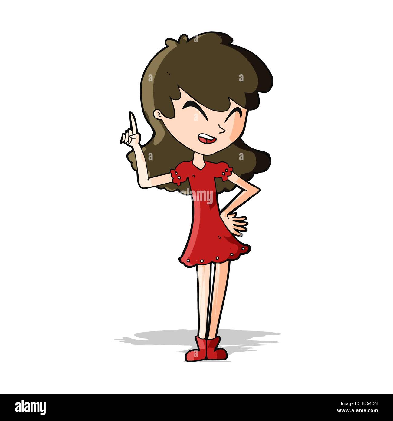 cartoon girl making point Stock Vector Image & Art - Alamy