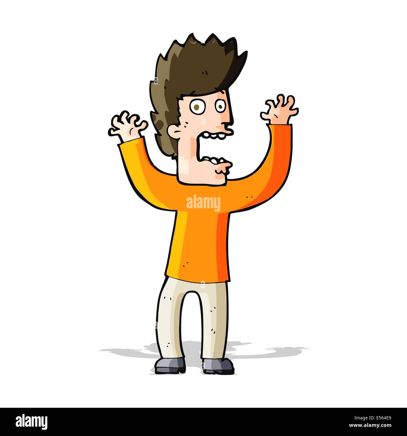 cartoon terrified man Stock Vector Image & Art - Alamy