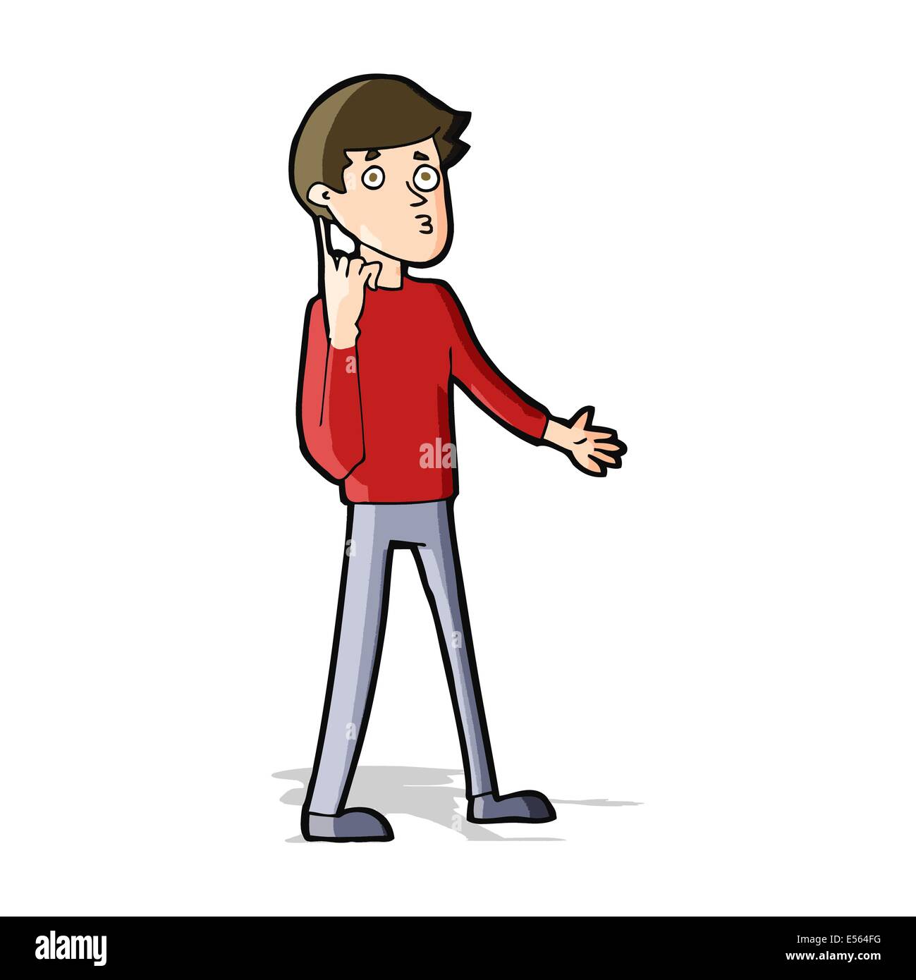 cartoon man asking question Stock Vector Image & Art - Alamy