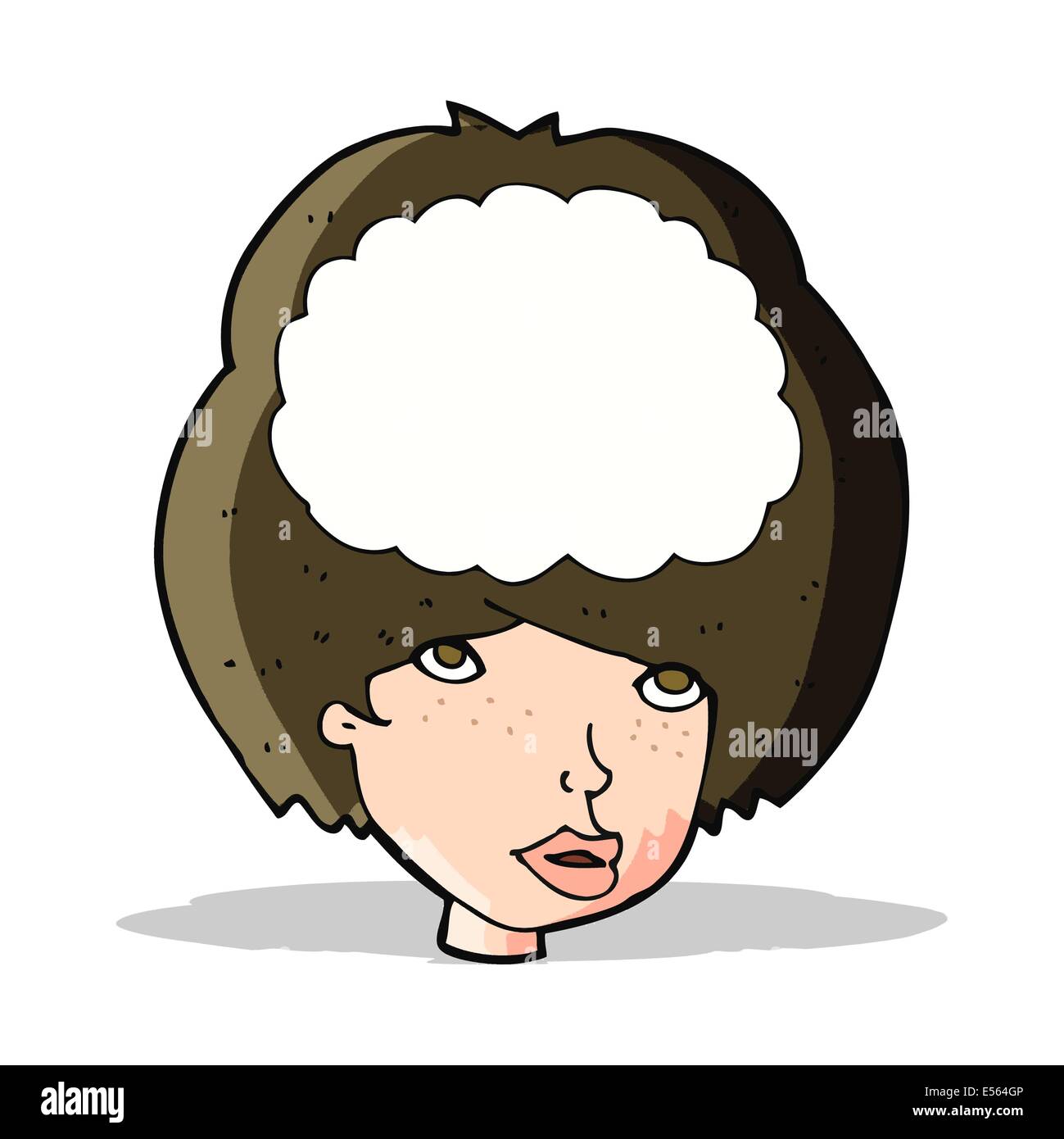 cartoon empty headed woman Stock Vector Image & Art - Alamy