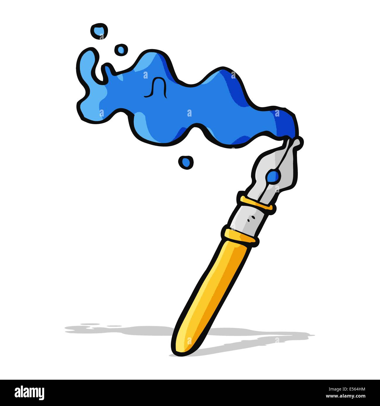 Fountain pen leaking ink Stock Vector Images - Alamy