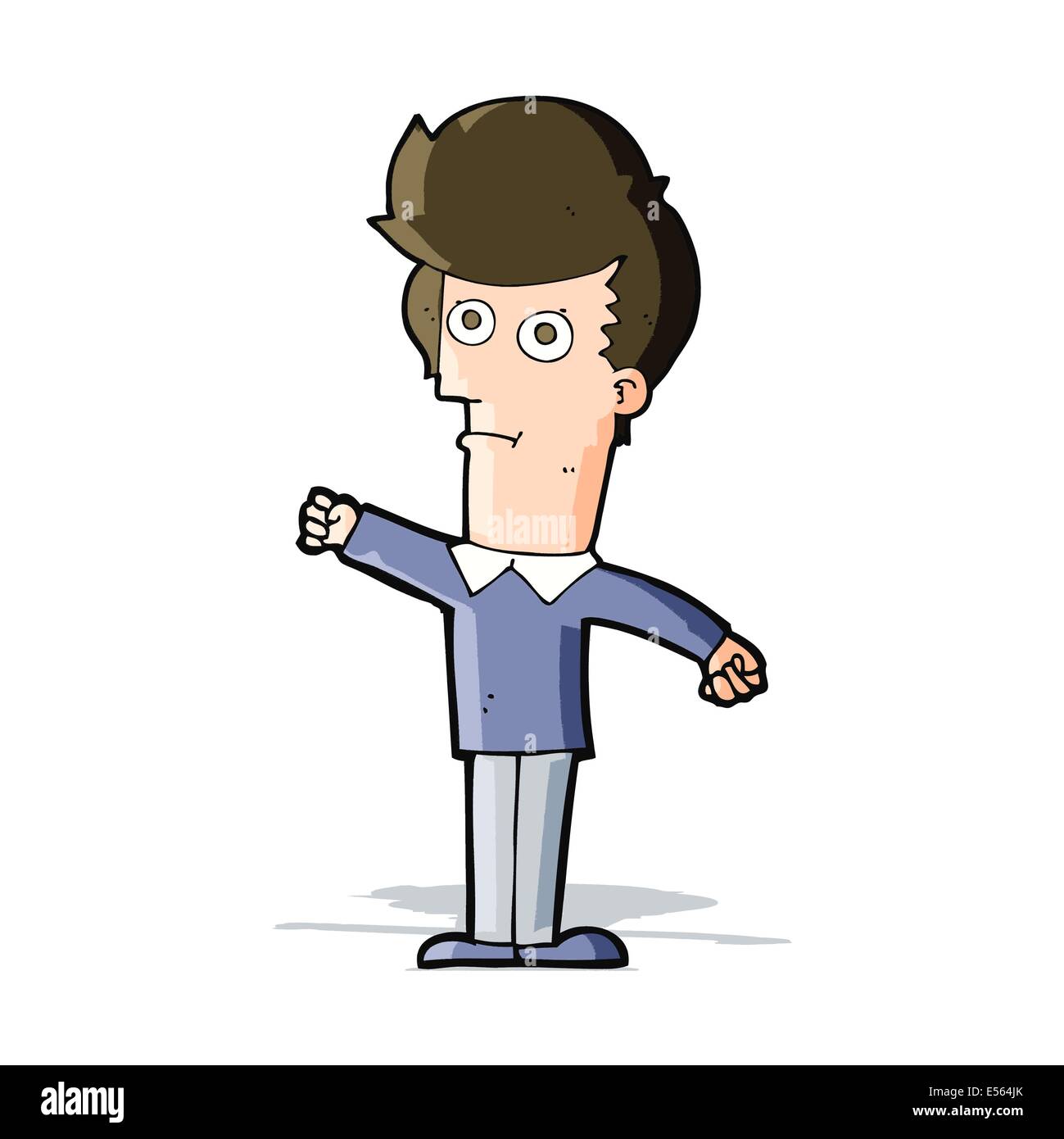 cartoon man punching Stock Vector Image & Art - Alamy