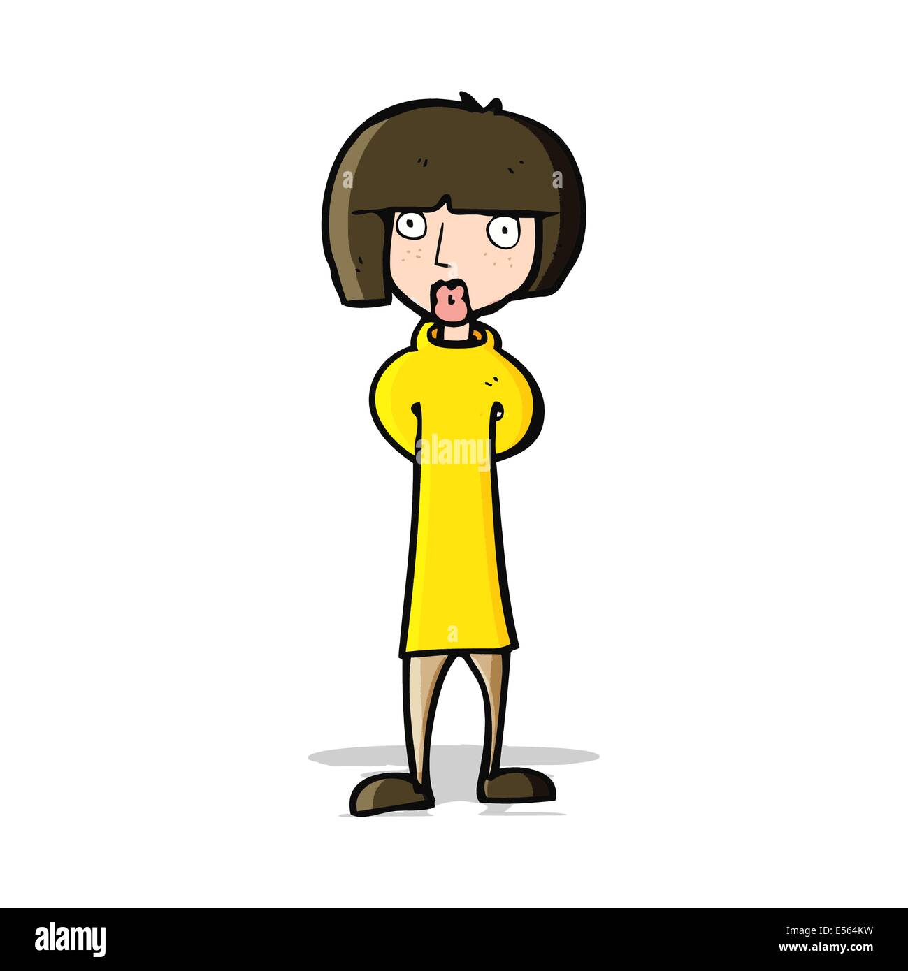 cartoon curious woman Stock Vector Image & Art - Alamy