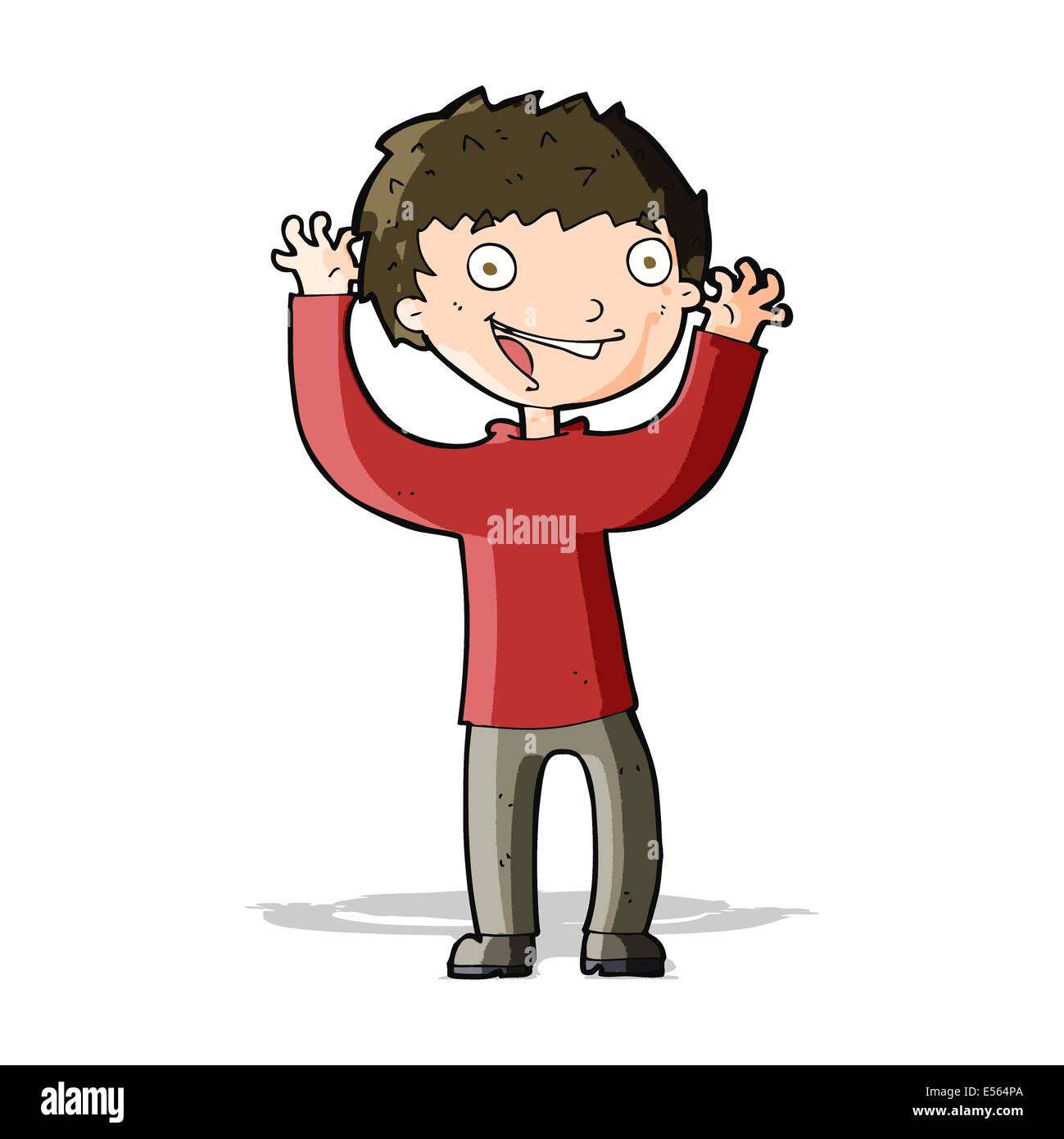 cartoon excited boy Stock Vector Image & Art - Alamy