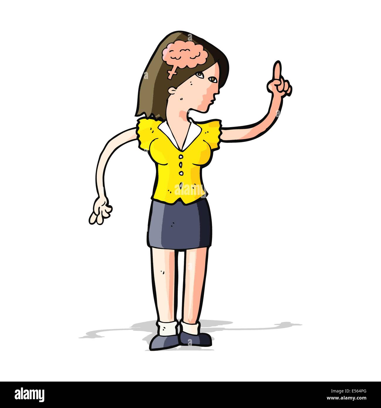 cartoon woman with clever idea Stock Vector Image & Art - Alamy
