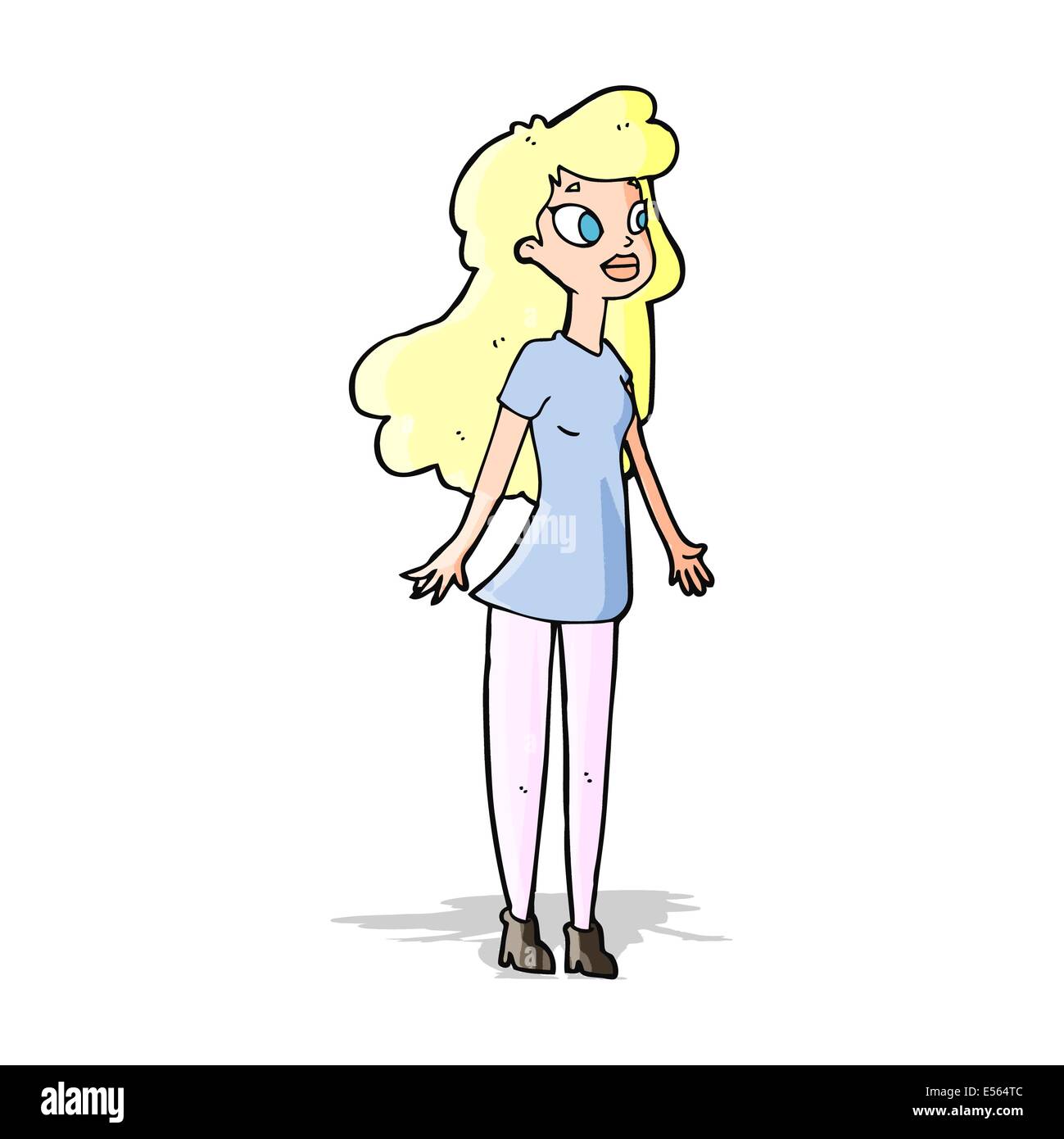 cartoon pretty girl Stock Vector Image & Art - Alamy