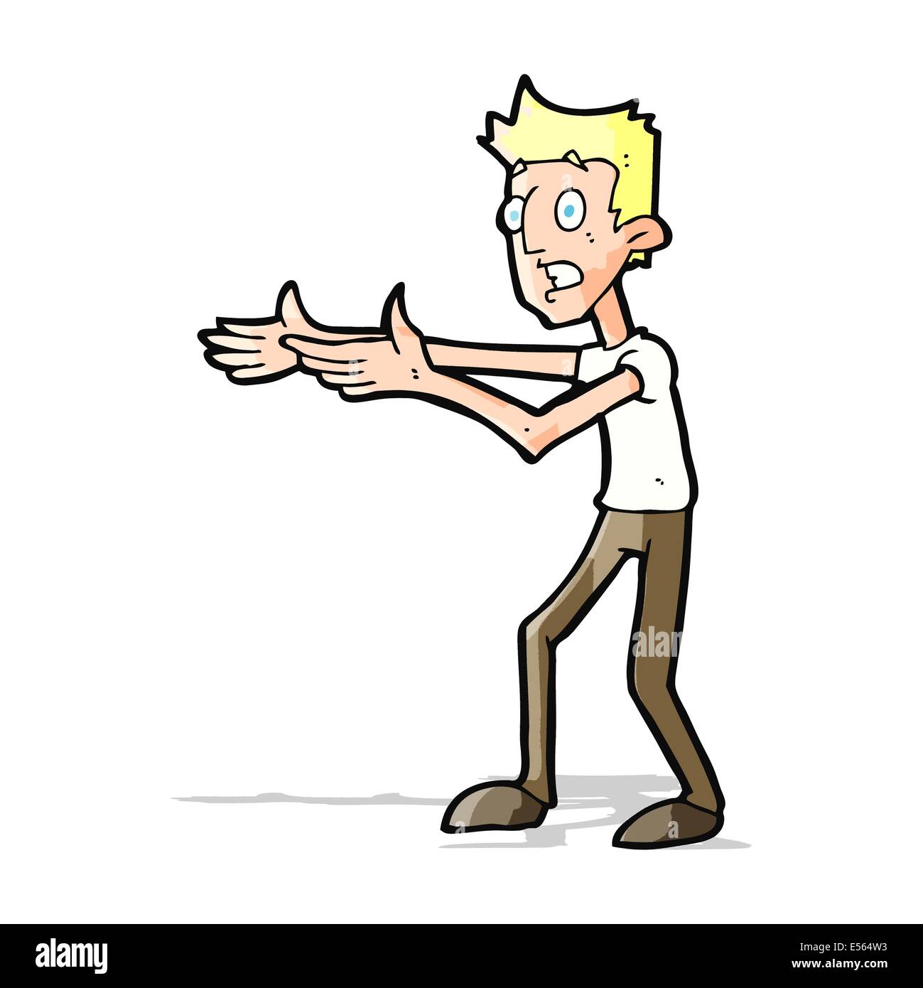 cartoon man desperately explaining Stock Vector Image & Art - Alamy