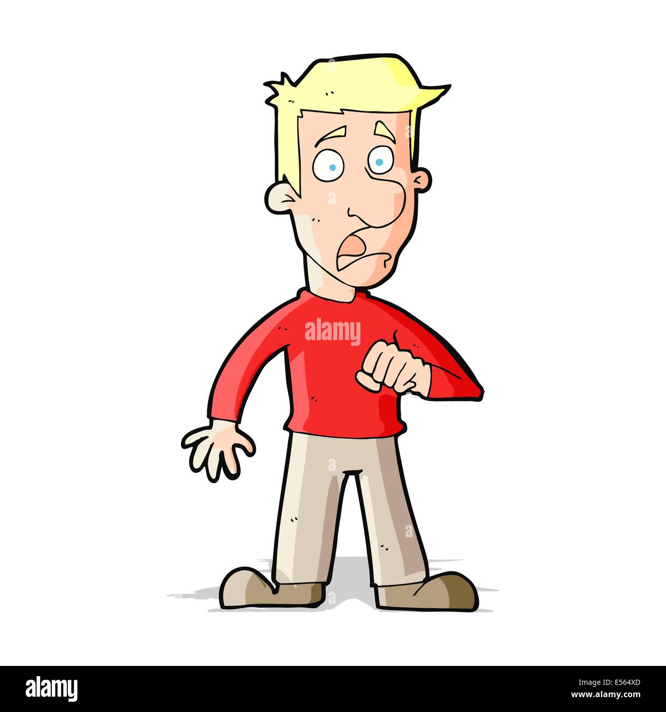 Amazed boy cartoon male man shocked stressed surprised worried ...