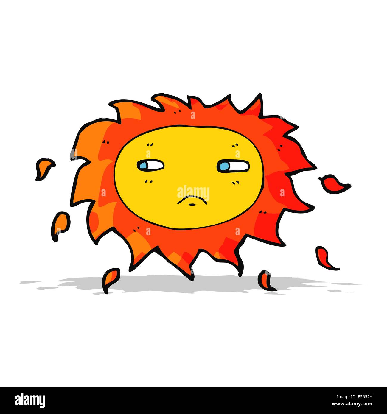 cartoon sad sun Stock Vector Image & Art - Alamy